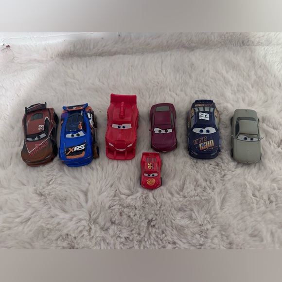 Disney | Toys | Disney Cars Toy Set Red Blue Purple Gray | Poshmark